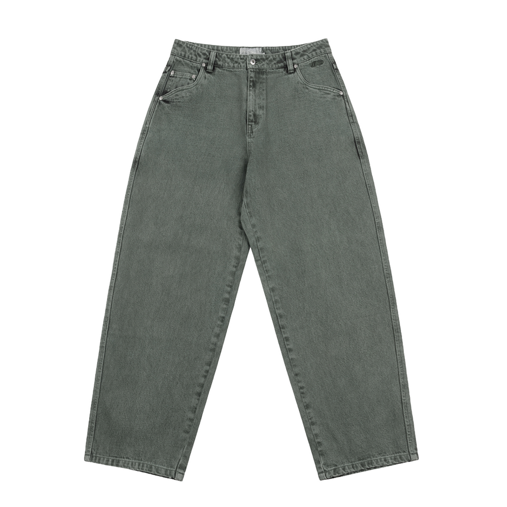 DIME MTL（ダイム モントリオール）| BAGGY DENIM PANTS / OVERDYED GREEN | スケートボード ...